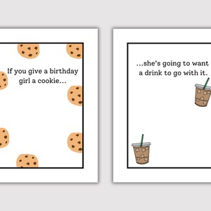 If You Give a Birthday Girl a Cookie Digital Download Gift, Birthday ...