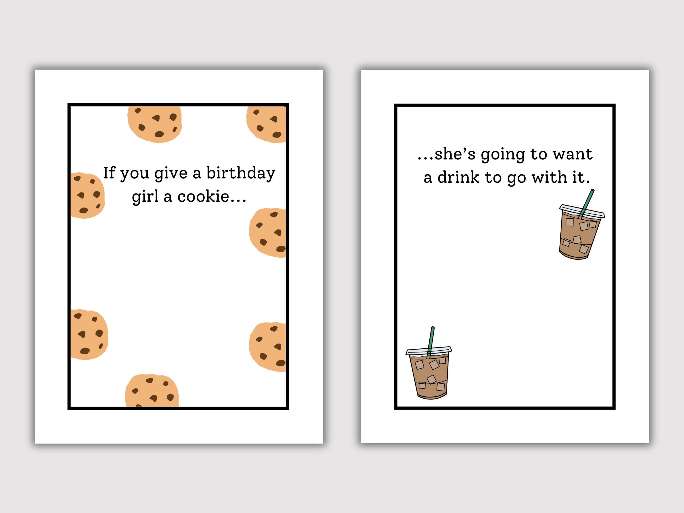 If You Give a Birthday Girl a Cookie Digital Download Gift, Birthday ...