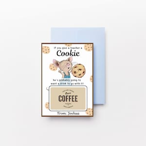 If You Give a Teacher a Cookie, Printable Teacher Appreciation Gift ...