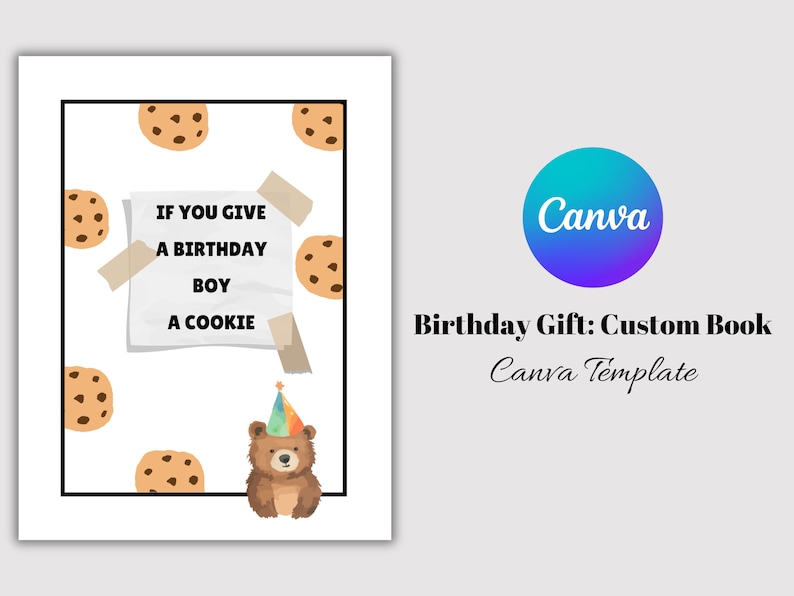 If You Give a Birthday Boy a Cookie Digital Download Gift, Birthday ...