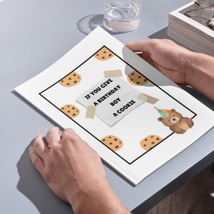If You Give a Birthday Boy a Cookie Digital Download Gift, Birthday ...