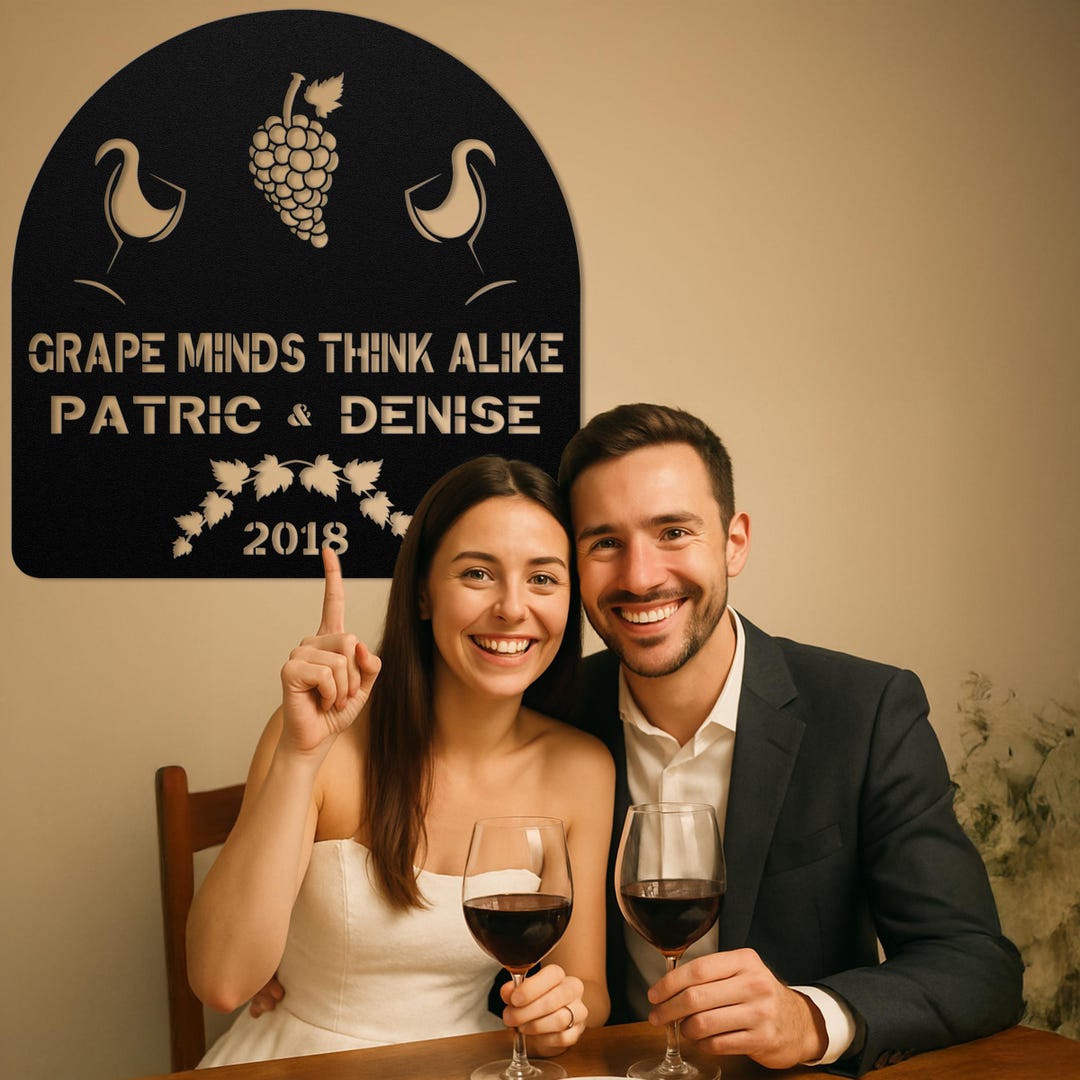 Custom Funny Metal Wine Sign Personalized Bar Wall Decor Wine Tasting Room Couple Love Gift Idea ...
