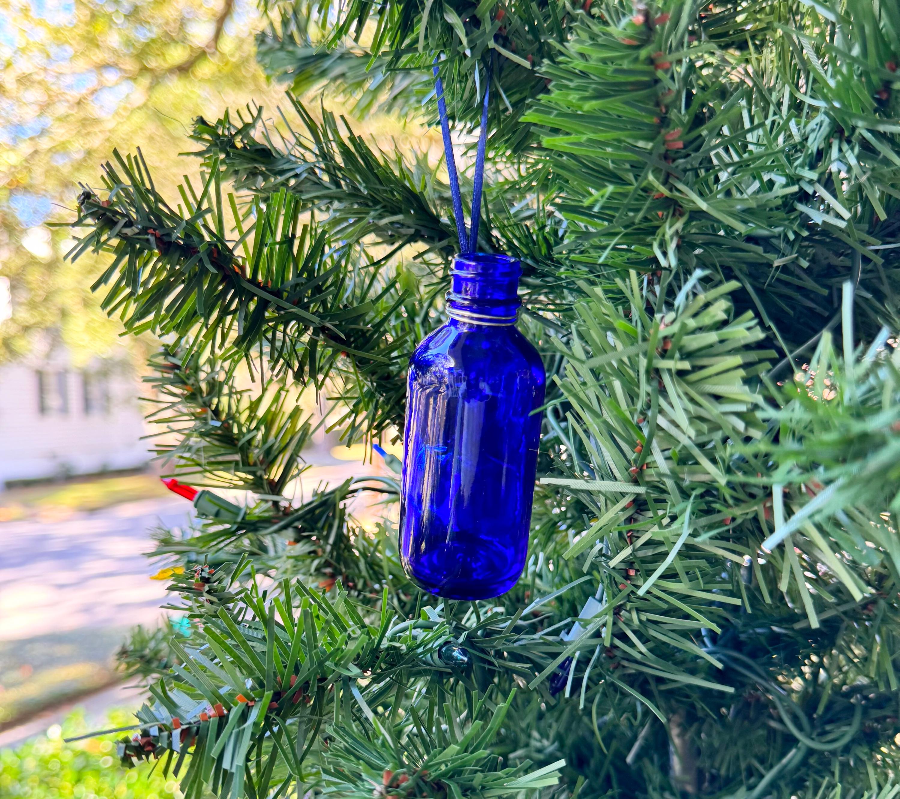 Gullah Geechee Blue Bottle Tree Ornament - Etsy