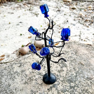 Gullah Geechee Blue Bottle Tree - Etsy