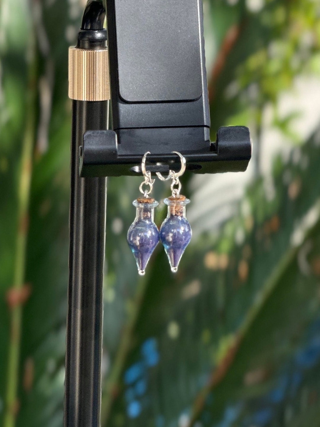 Gullah Geechee Indigo Dye Powder Earrings - Etsy