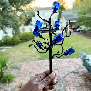 Gullah Geechee Blue Bottle Tree - Etsy