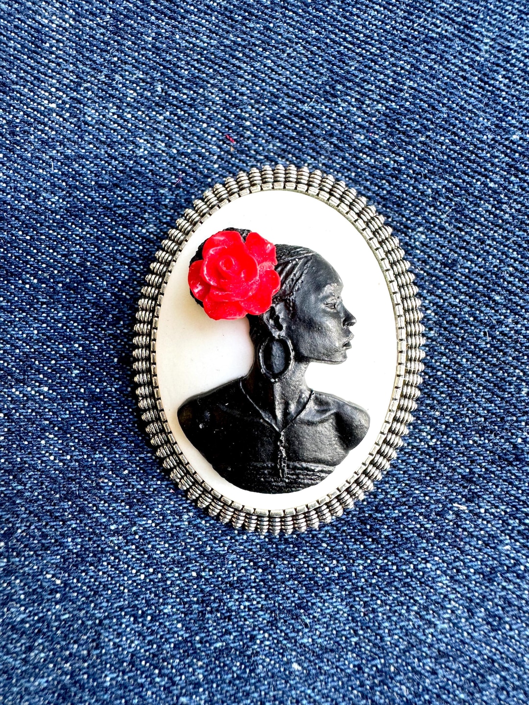 Gullah Geechee O’oman Fleur Cameo | Rose Red - Etsy