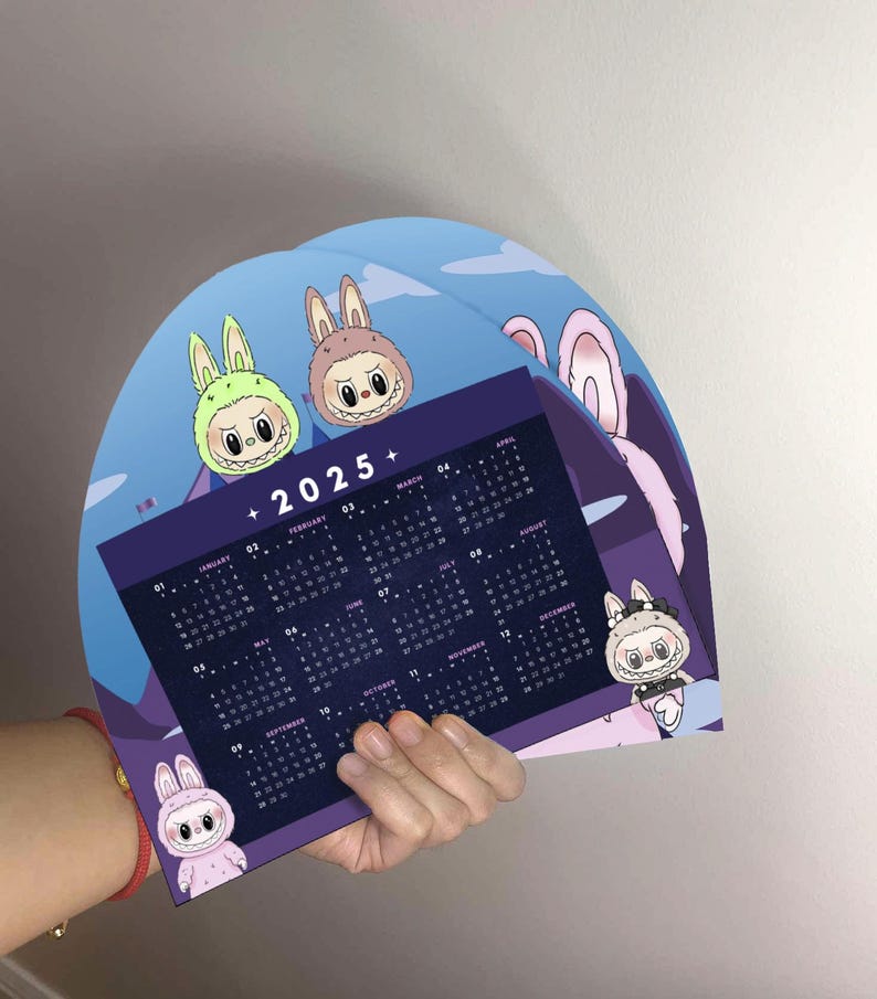 Labubu Monsters Arch Shaped 2025 Calendar Fan - Etsy