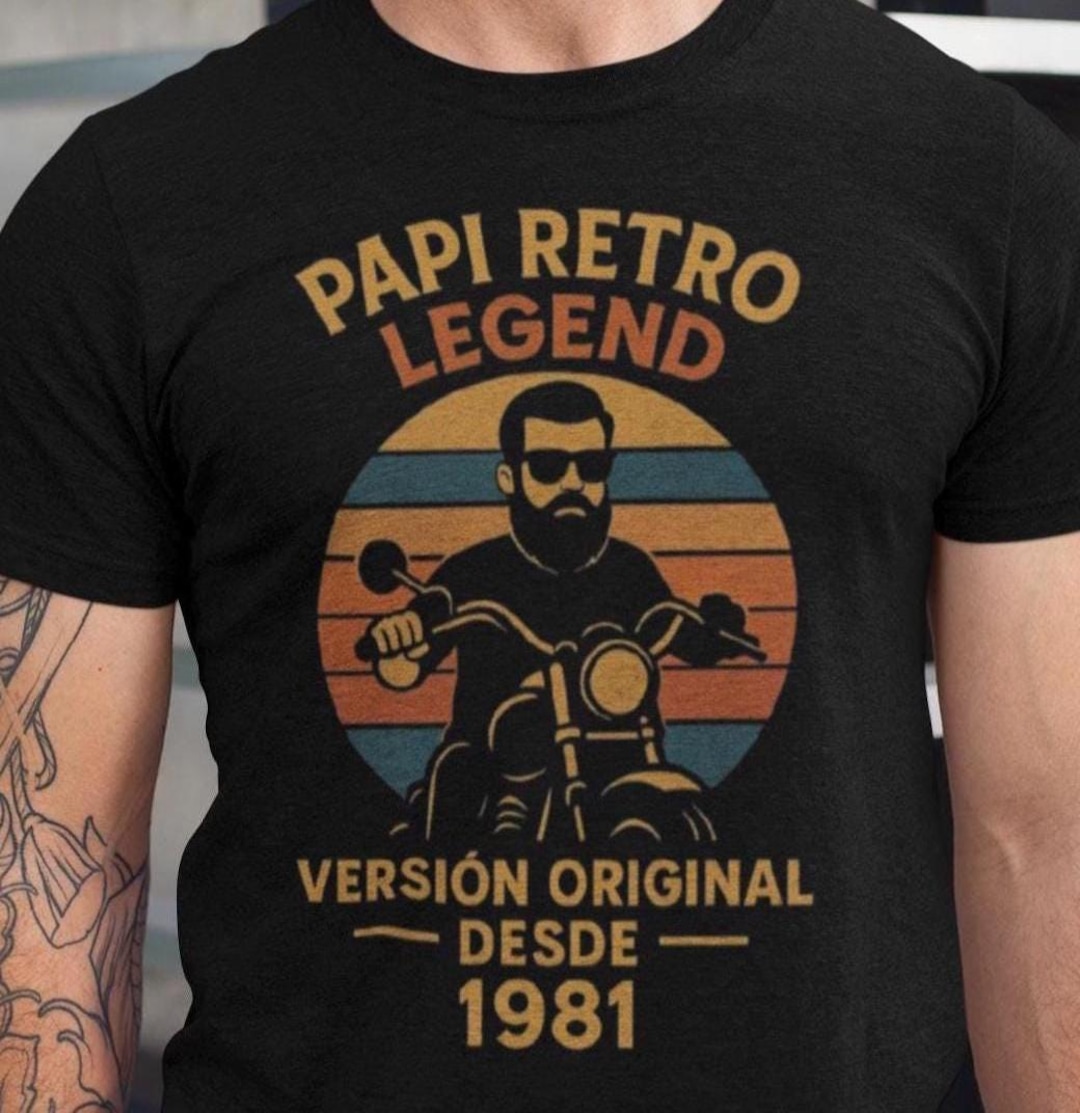 Papi Retro Legend Shirt, Cool Father's Day Gift, Vintage Motorcycle ...