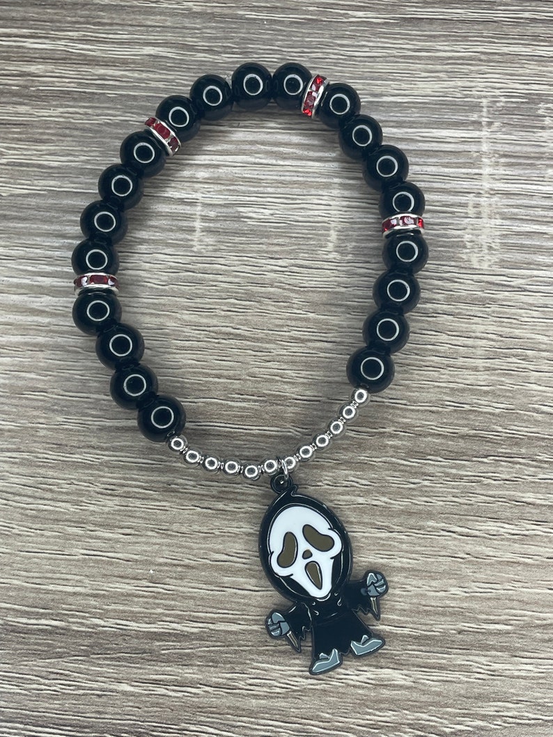 GHOSTFACE BRACELET BEADED Glass - Etsy