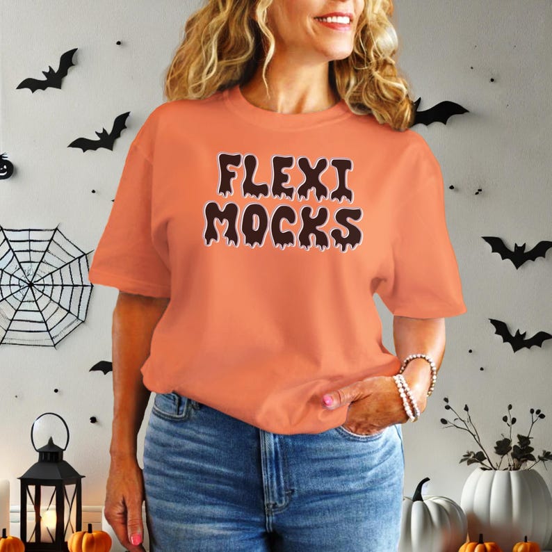 Comfort Colors 1717 Melon Shirt Mockup | Fall Halloween Mock-up | CC ...