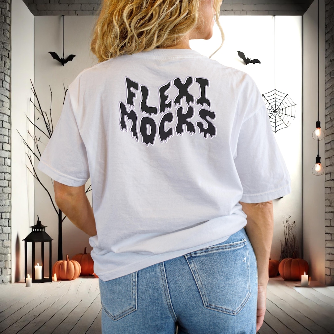 Comfort Colors 1717 White Shirt Mockup | Fall Halloween Mock-up | CC 1717 White T-shirt Mock ...