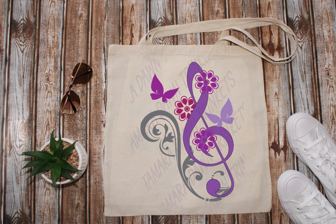 Treble and Butterfly SVG - Etsy