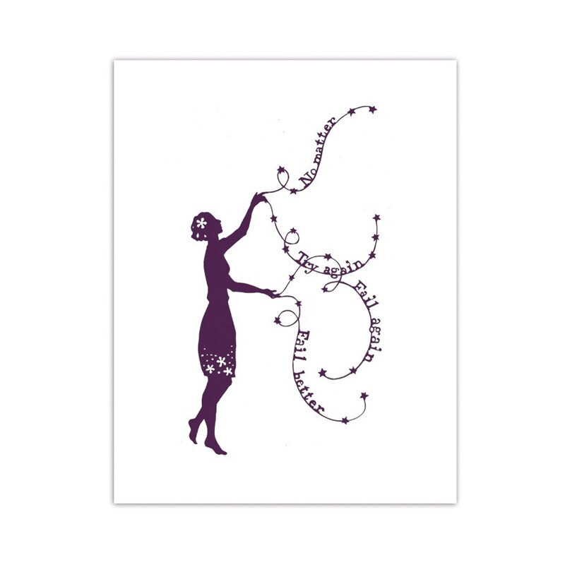 Beckett Quote - Print of an Original Papercut - Etsy