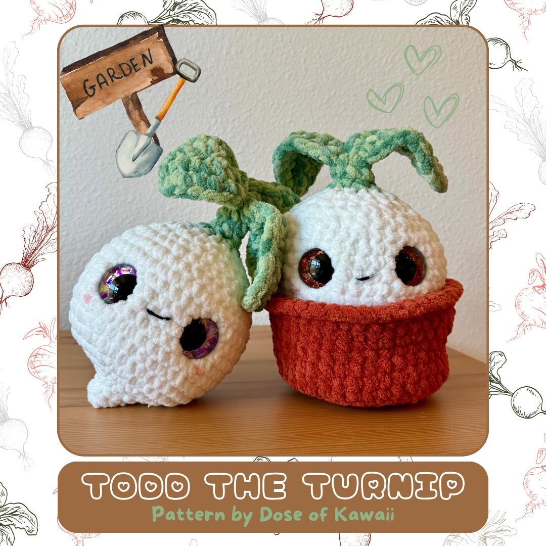 Crochet Pattern- Todd the Turnip- Low Sew Amigurumi Pattern (PDF ...