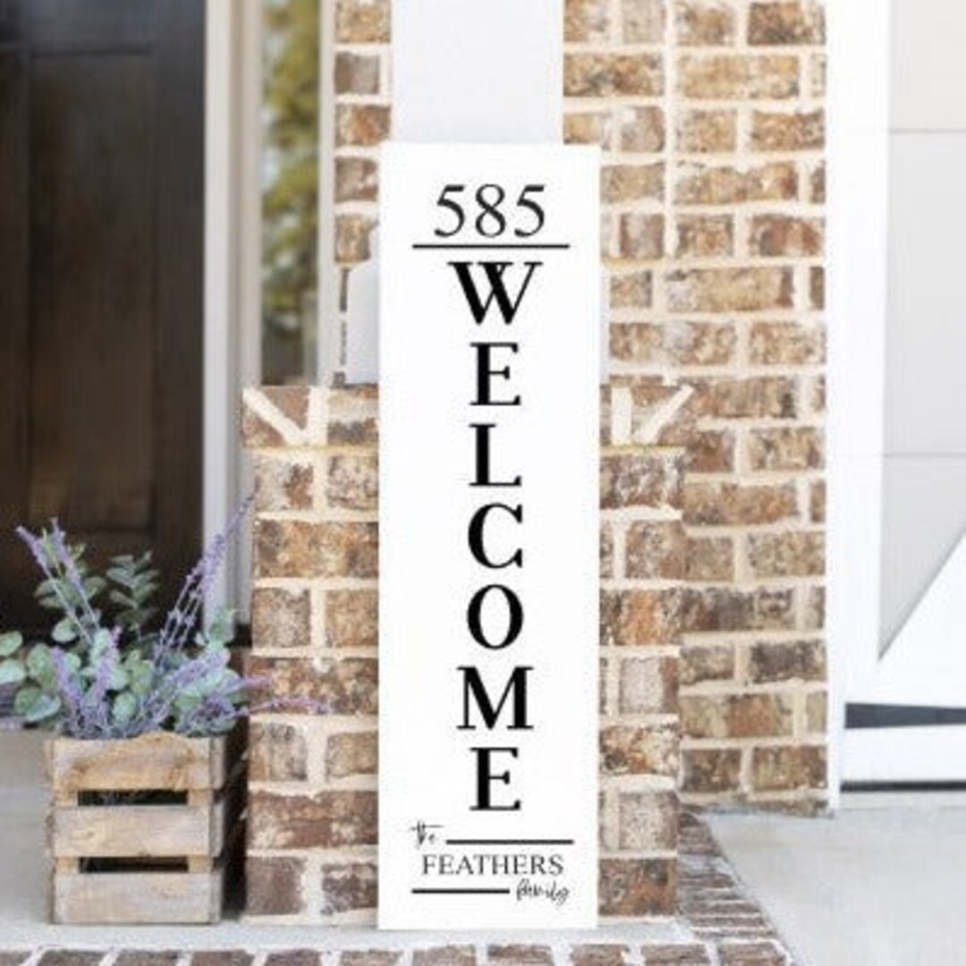 Personalized Family Address Welcome Porch Sign Porch Leaner Country ...