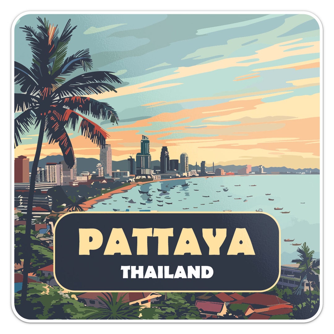Thailand Pattaya City Vinyl Car Bumper Sticker Decal - Etsy