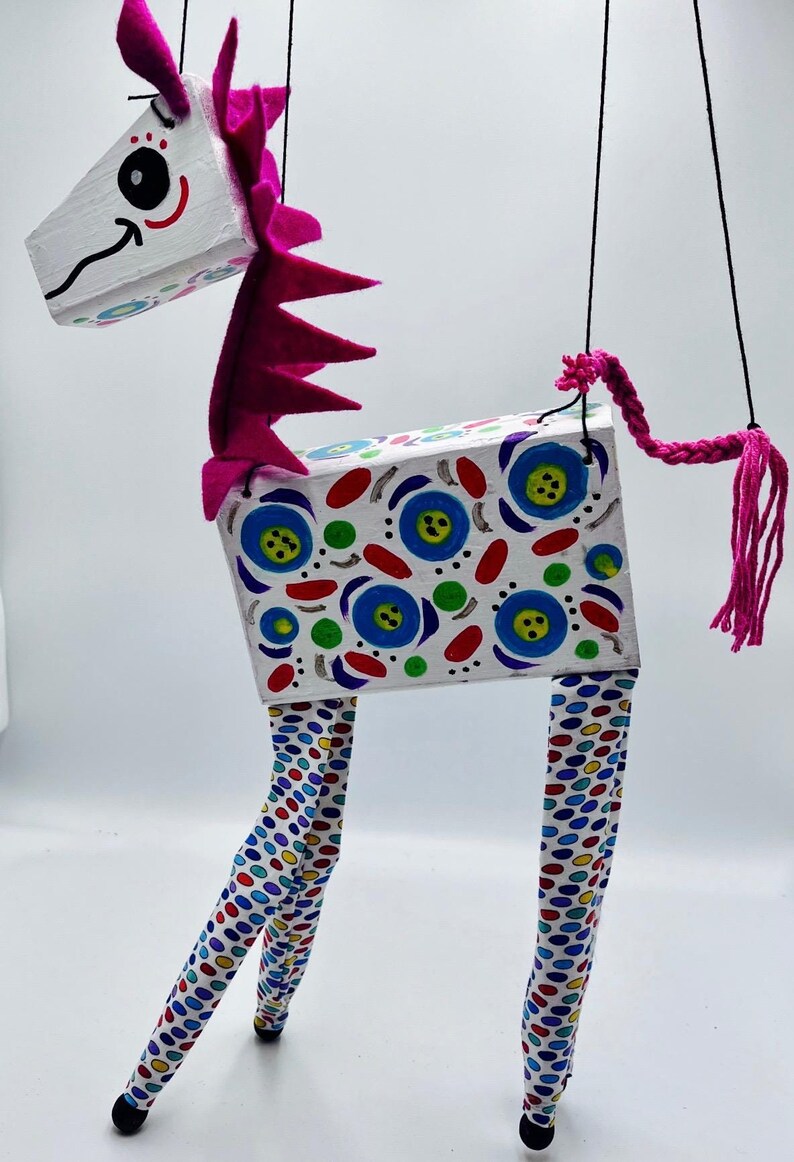 White Wooden Horse Marionette - Etsy