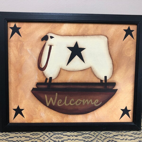 Primitive Welcome - Etsy