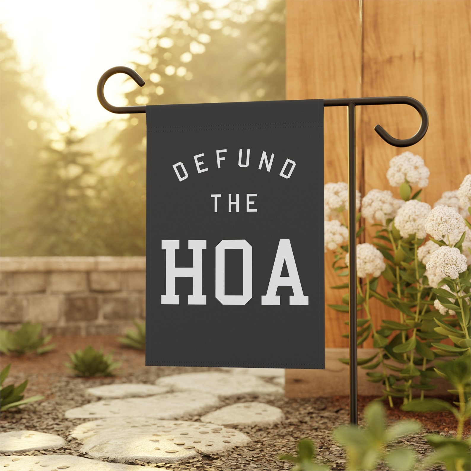 Defund the HOA Garden & House Banner, Funny Homeowner Gift ...