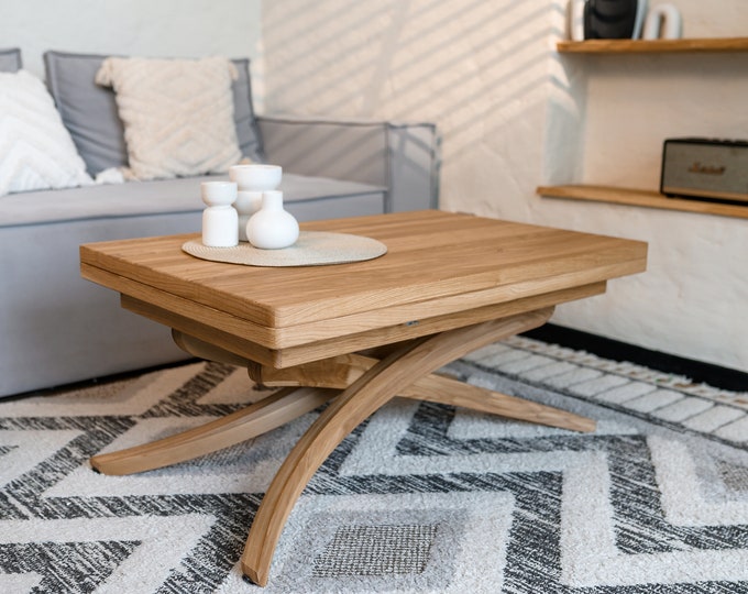 Extendable Transformer Table | 3-in-1 100% Wooden Table | Adjustable ...