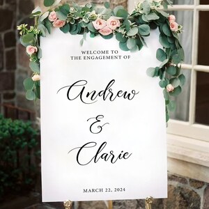 Printable Digital Wedding Welcome Sign, Digital Printable Floral ...