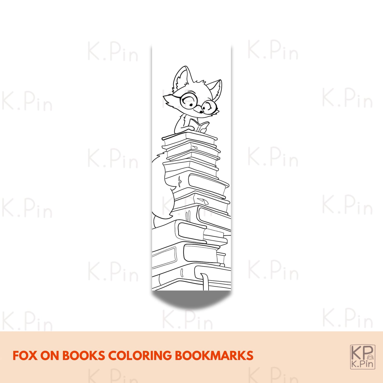 Fox Coloring Bookmarks: Woodland Animal DIY Craft (PDF, PNG) - Etsy