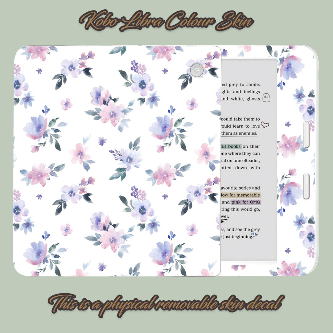 Floral Kobo Skin Decals | Kobo Vinyl Cover | Kobo Decal | Kobo Sticker ...