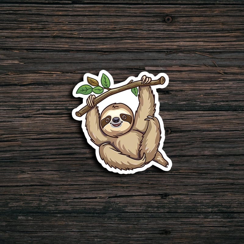Sloth Sticker - Etsy