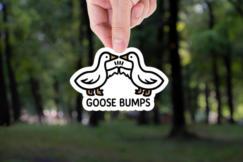 Goose Bumps Sticker: Funny Meme Decal, Holographic Finish - Etsy