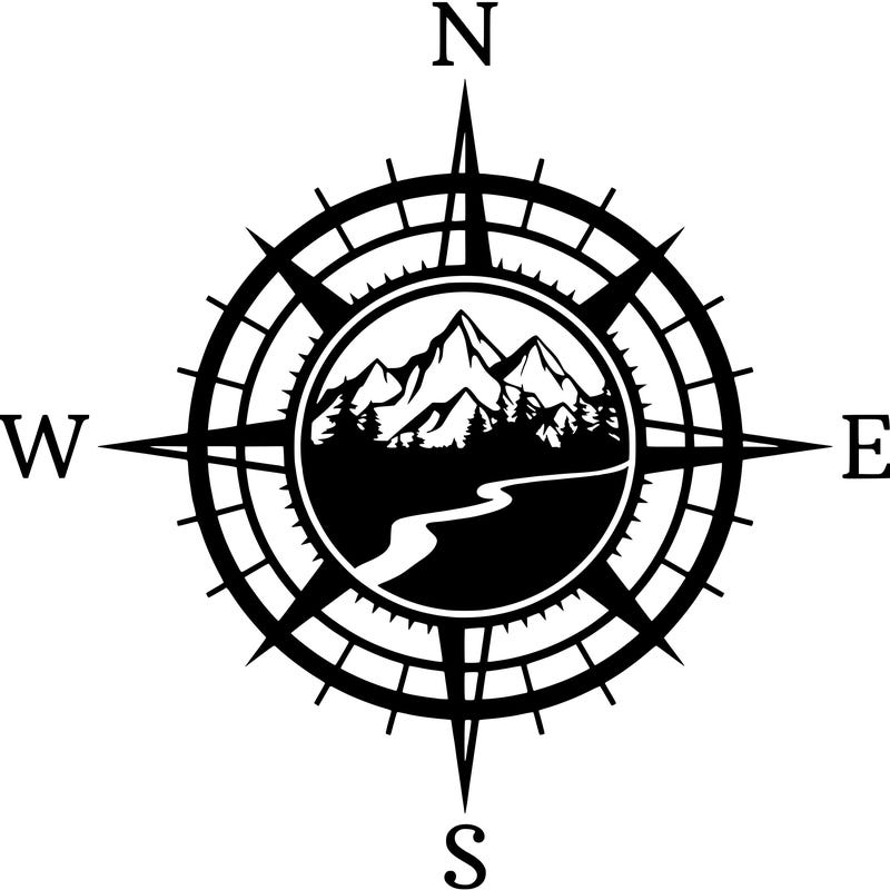 Compass Decal - Etsy