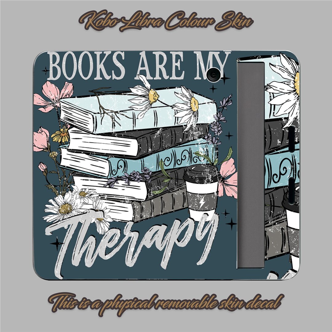 Books Are My Therapy Skin Decals, Kobo Decal, Kobo Sticker, Kobo ...