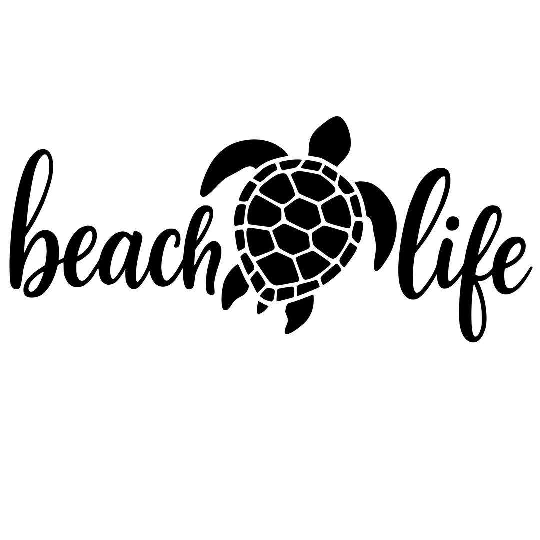 Beach Life Turtle Sticker: Waterproof Vinyl Decal, Ocean Lover Gift - Etsy