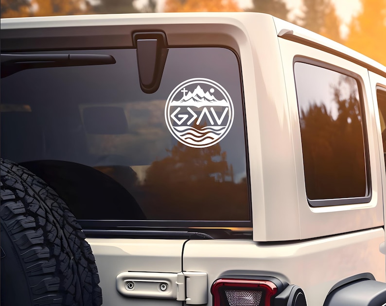 God is Greater Vinyl Sticker, Christian Decal - Etsy