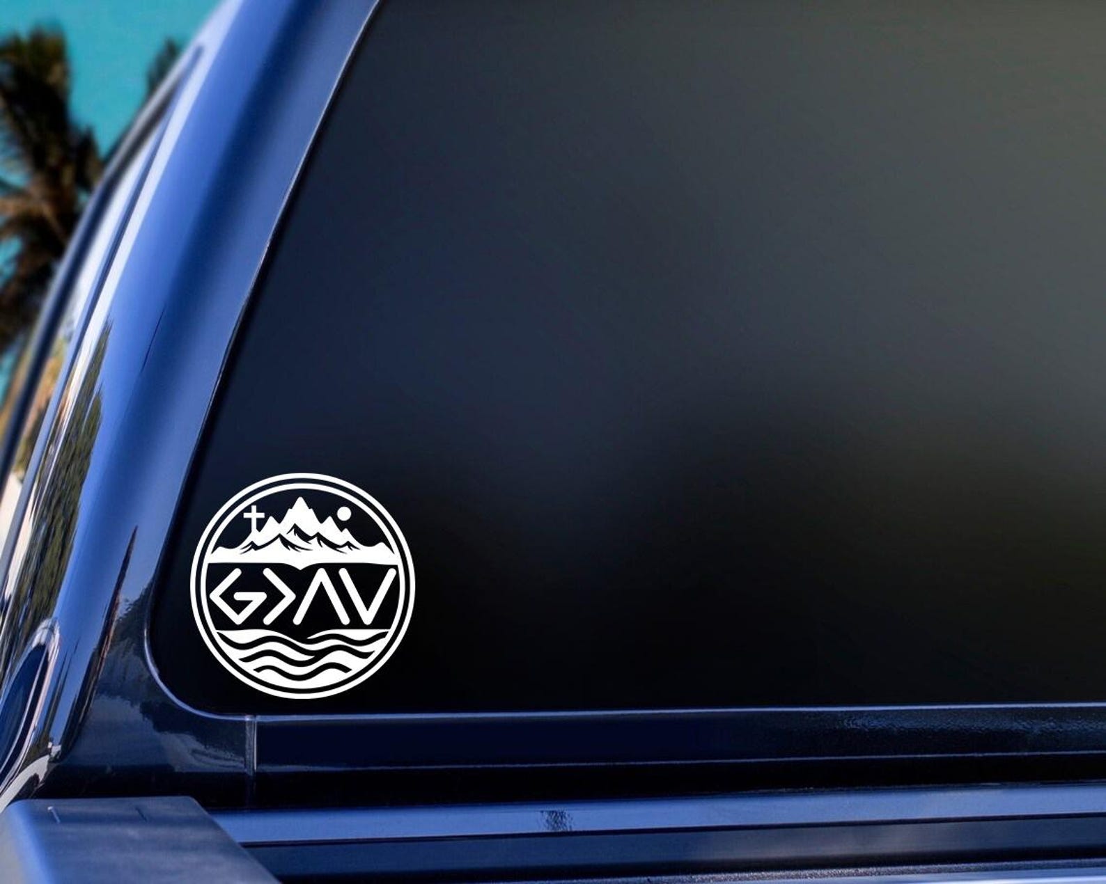 God is Greater Vinyl Sticker, Christian Decal - Etsy