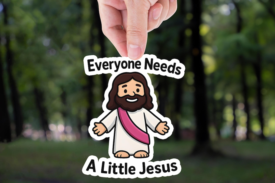 Funny Jesus Sticker: Christian Meme Decal - Laptop, Water Bottle - Etsy