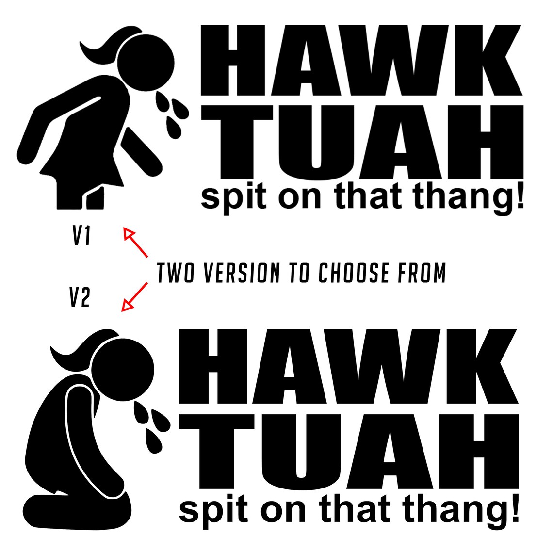 Hawk Tuah Sticker Spit on That Thang Vinyl Decal, Car Sticker, Meme ...