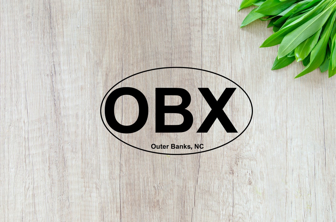 OBX Outer Banks Vinyl Die Cut Decal Die Cut OBX North Carolina Car ...