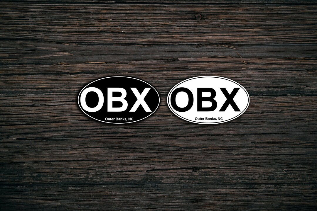 OBX Stickers Outer Banks North Carolina Circle Stickers Outer Banks ...