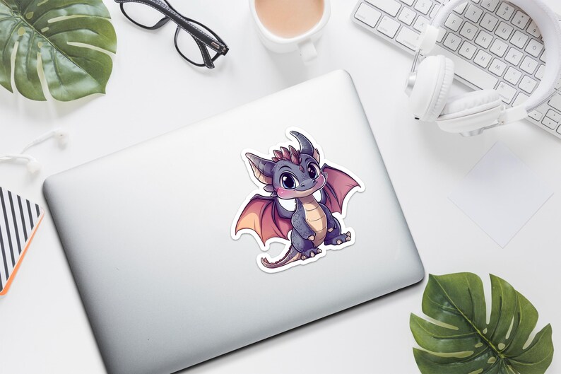 Cute Chibi Dragon Sticker | Waterproof Vinyl Decal - Etsy
