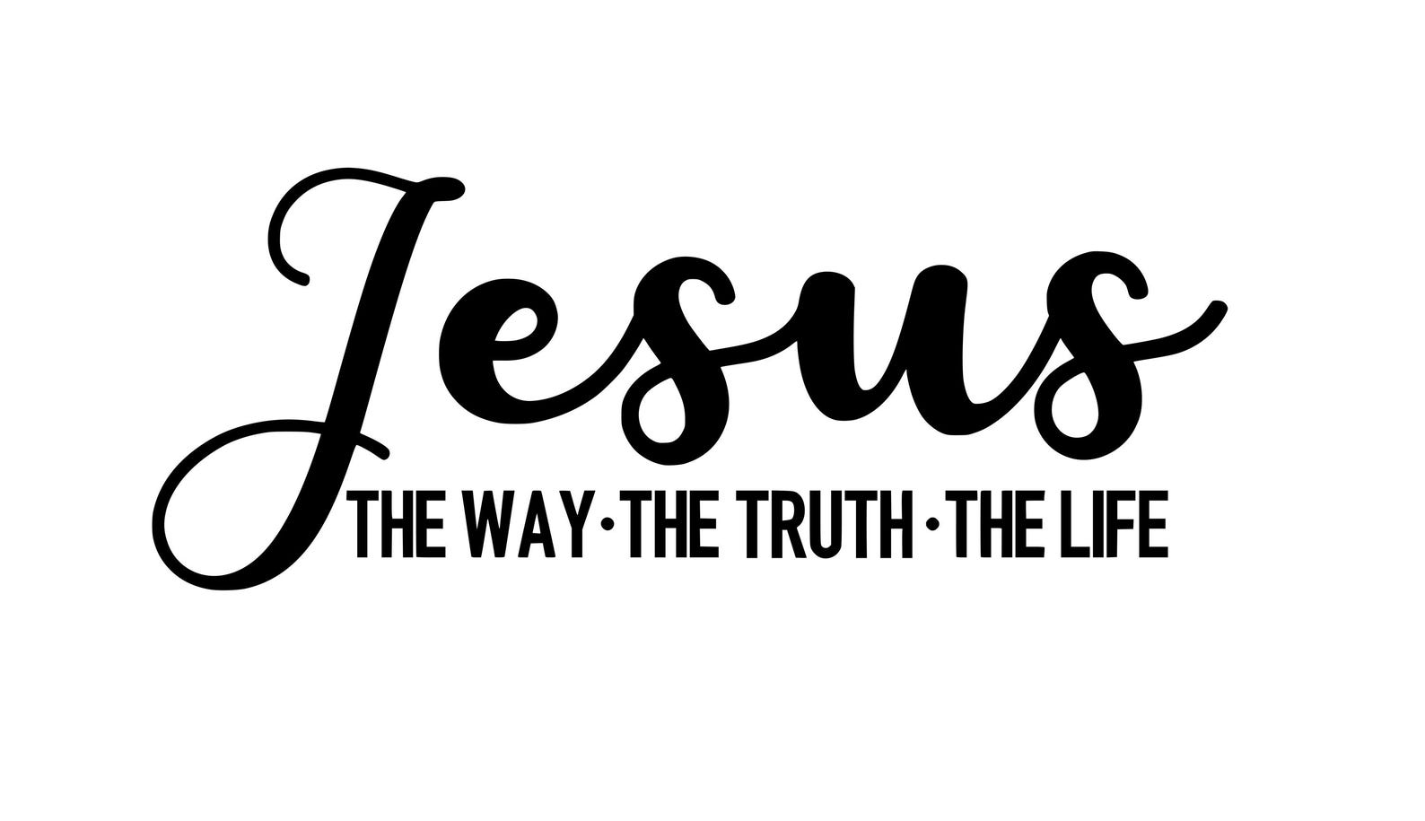 Jesus - the Way, the Truth, the Life Vinyl Decal: Christian Sticker - Etsy
