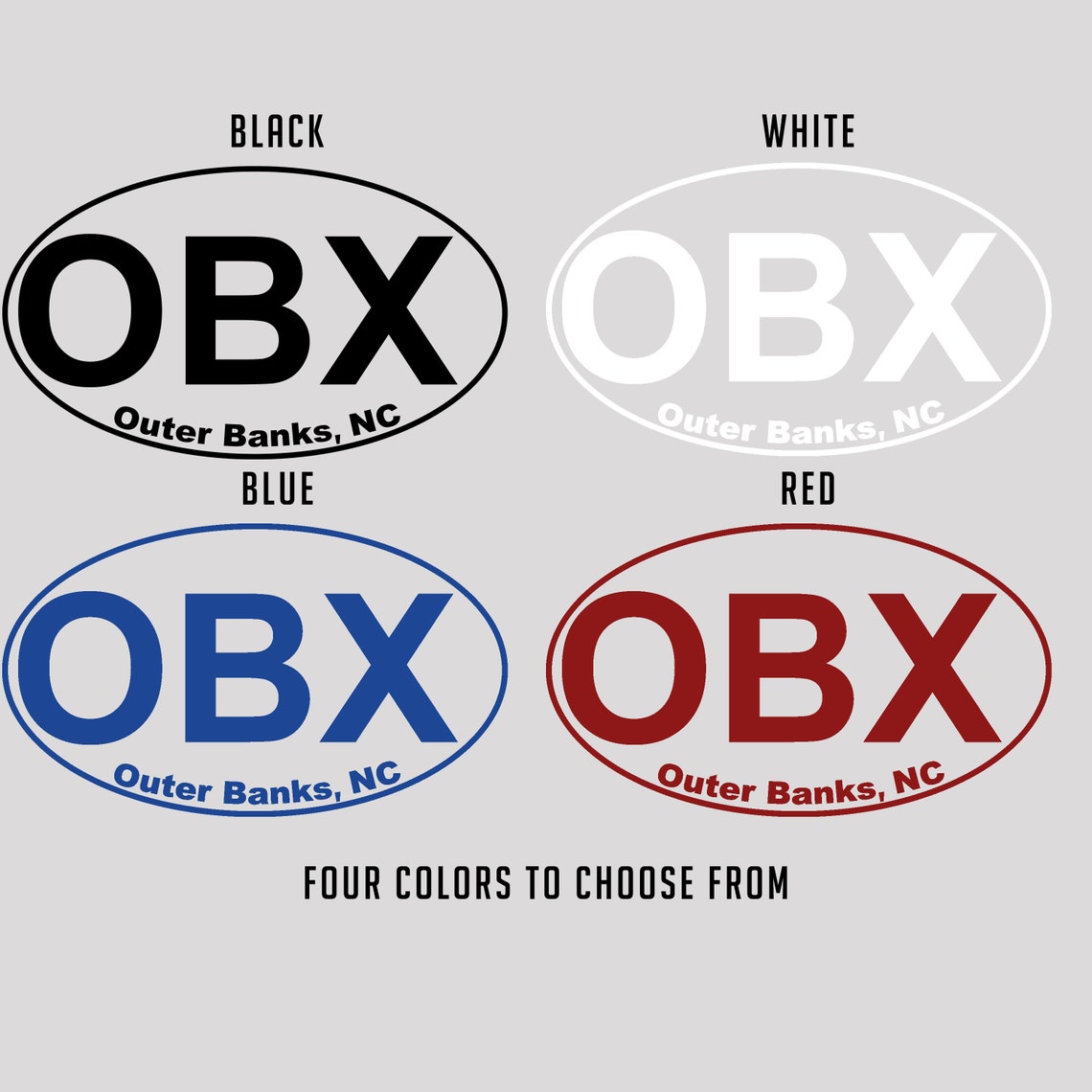 OBX Outer Banks Vinyl Die Cut Decal Die Cut OBX North Carolina Car ...