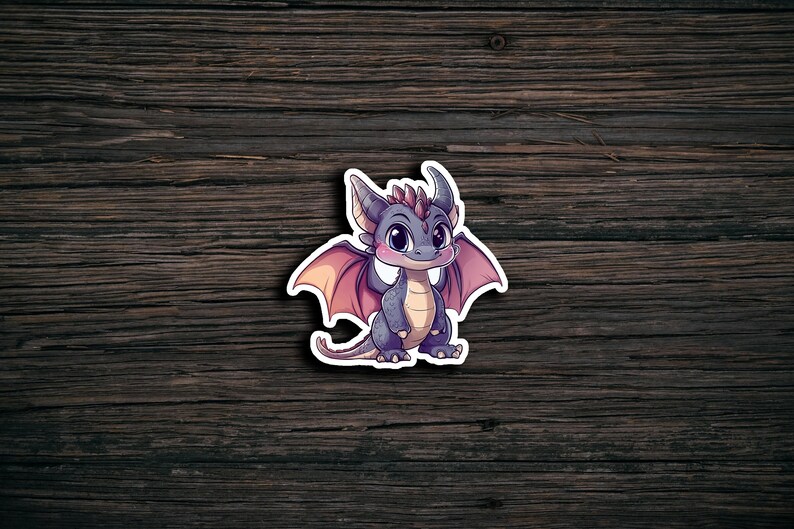 Cute Chibi Dragon Sticker | Waterproof Vinyl Decal - Etsy