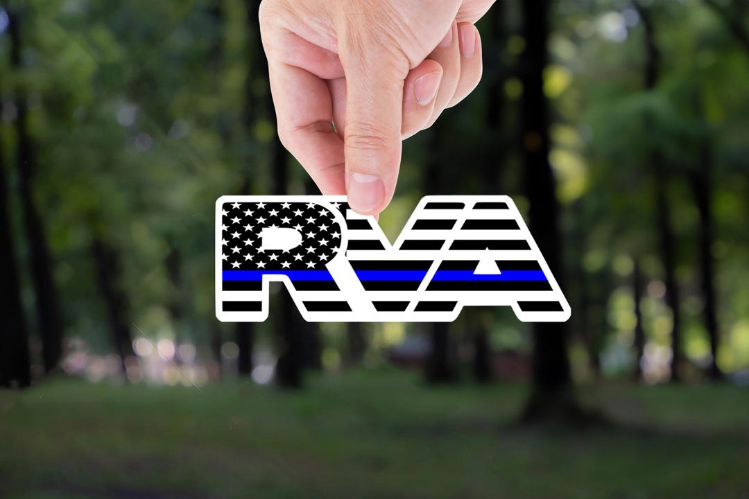 RVA Thin Blue Line Flag Sticker: Support Law Enforcement Vinyl Decal - Etsy