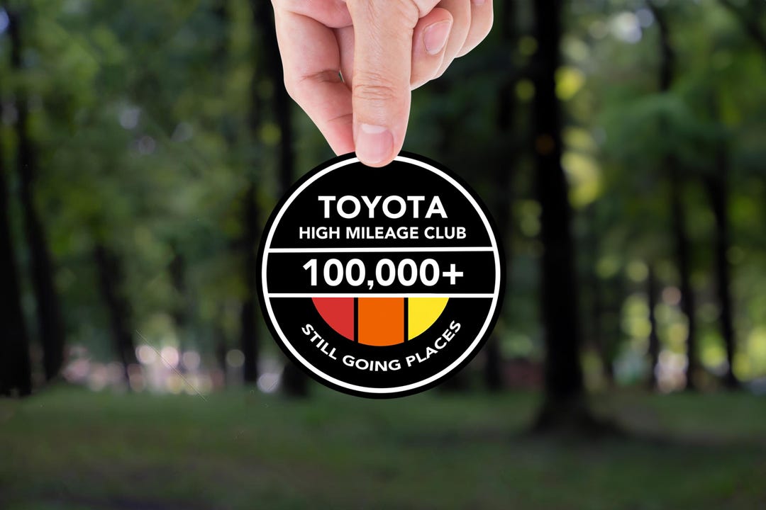 Toyota High Mileage Club Vinyl Sticker - Custom Mileage - Etsy