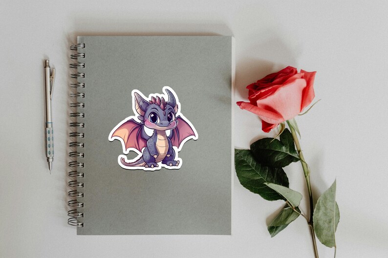 Cute Chibi Dragon Sticker | Waterproof Vinyl Decal - Etsy