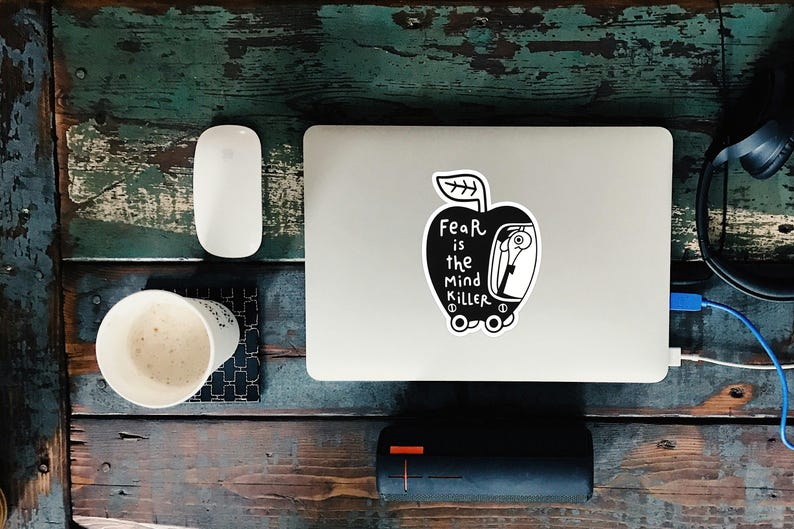 Fear is the Mind Killer Sticker, Existential Apple Meme - Etsy
