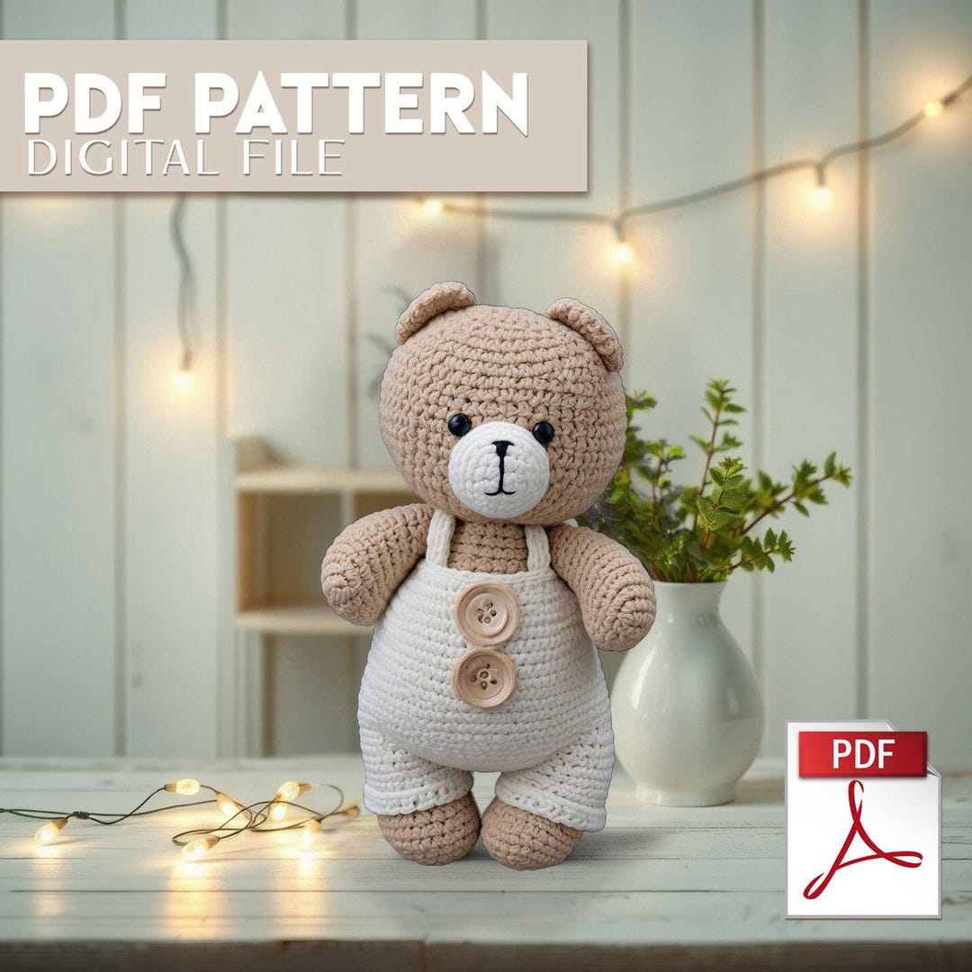 Crochet Pattern for Bear - Bear Crochet Pattern, Crochet Bear Pattern ...