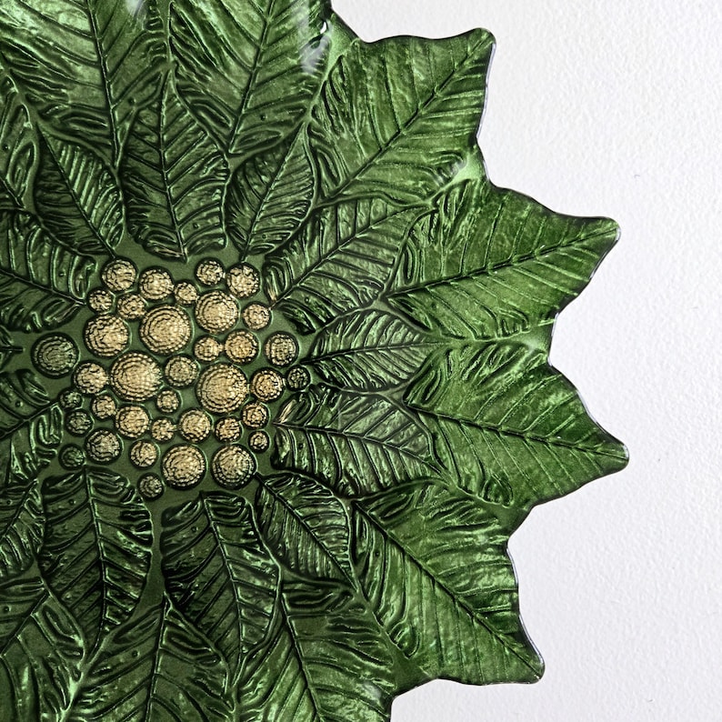 Akcam Turkse glazen kerstster set van 2 serveerschalen groen en rood ...