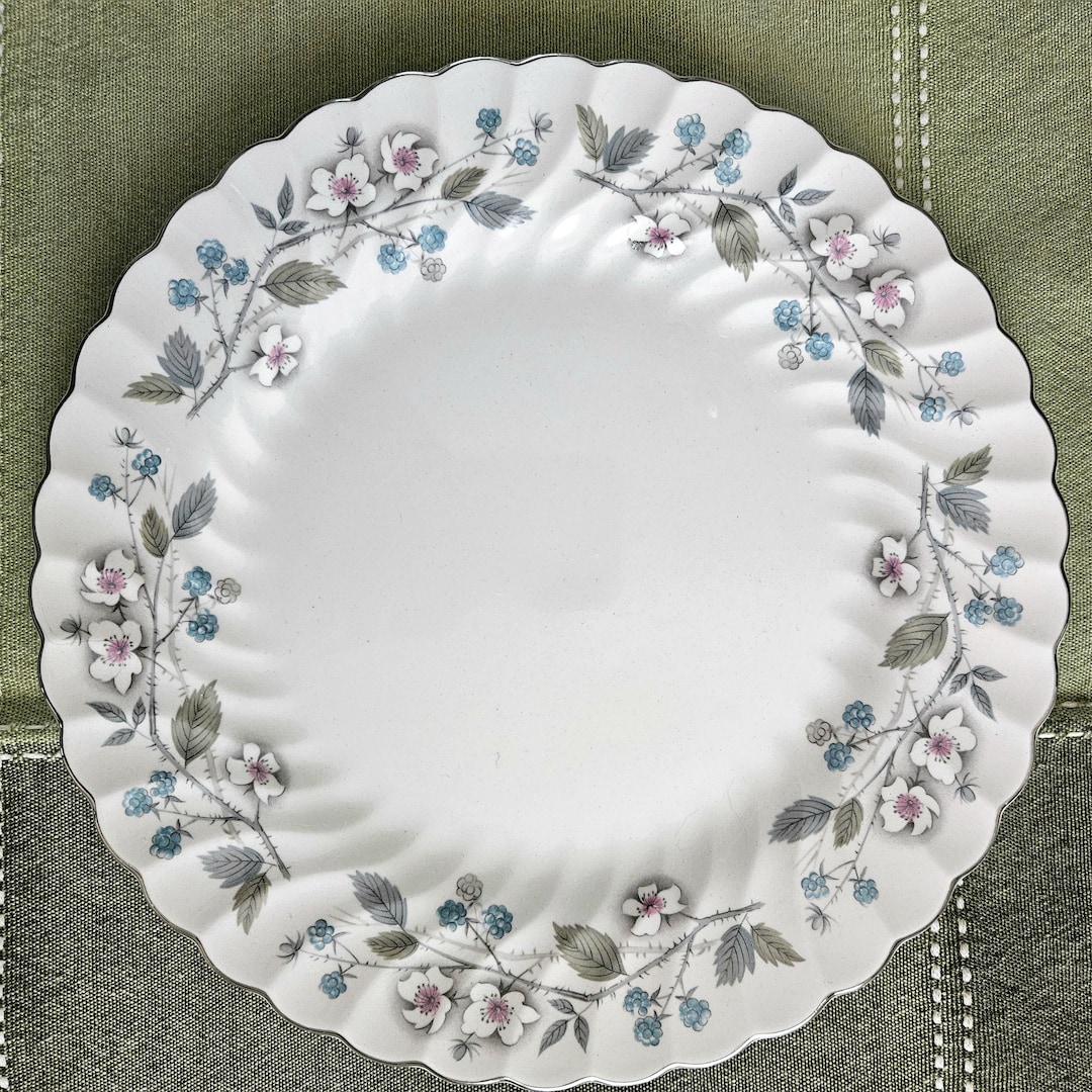 Johnson Bros Snowhite Regency Plates: Floral Scalloped Ironstone, Set ...